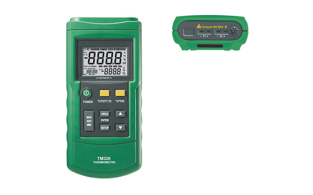 TM320 Digitale Thermokoppelthermometer met dubbele ingang - Thermo Electra